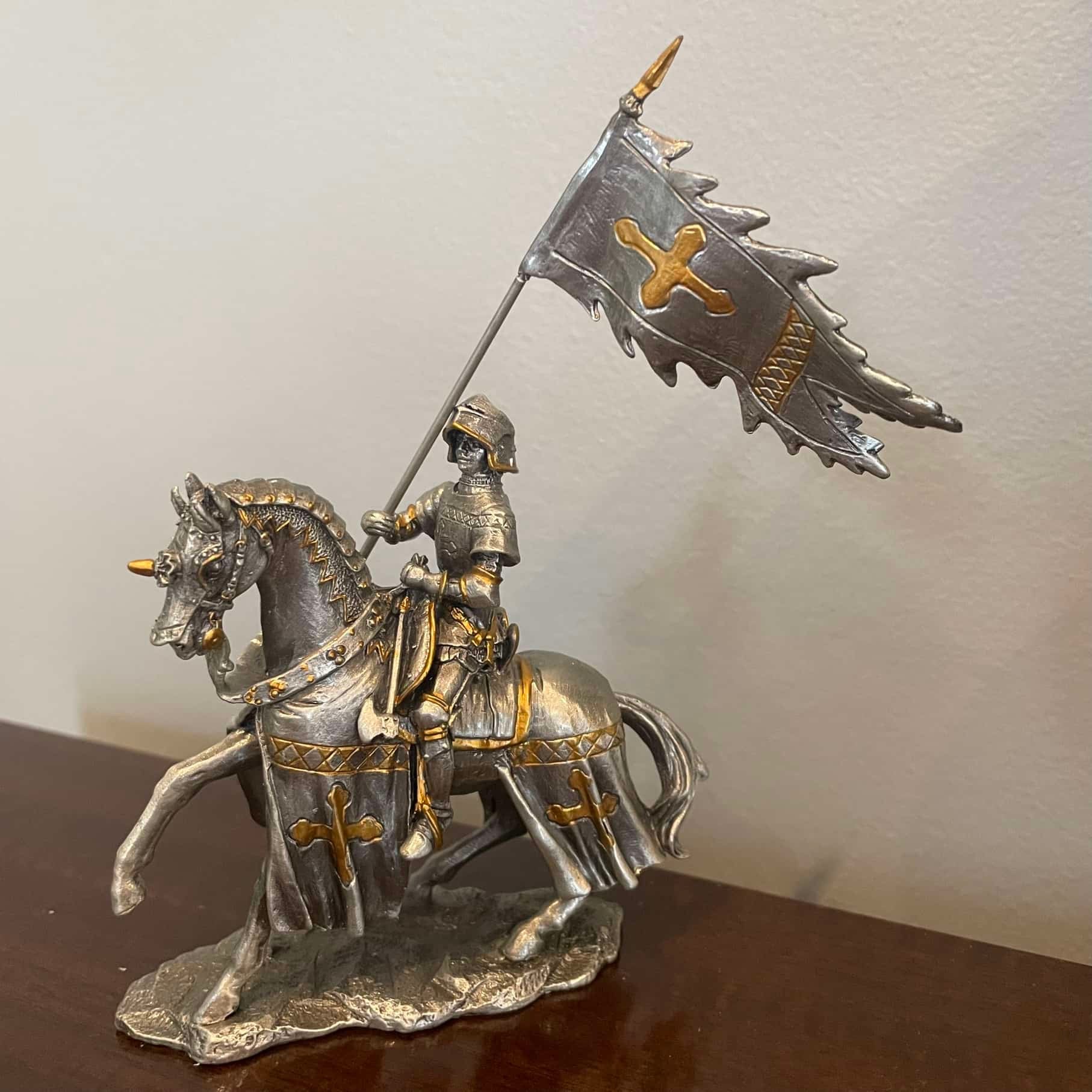 Medieval Mounted Knight with Pendant Figurine | Poof! Estate Services Inc.