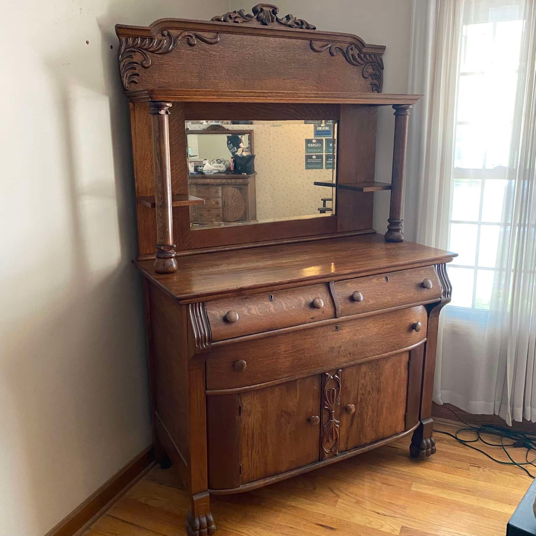 Antique Buffet with Hutch | Poof! Estate Services Inc.